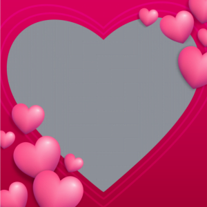 I Believe In Love Profile Picture Frame | Pink And Red Heart Frame ...