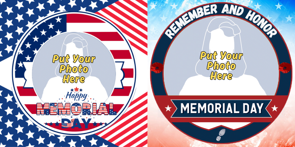 USA Memorial Day 2024 Profile Picture Frame And Flag Overlays ...
